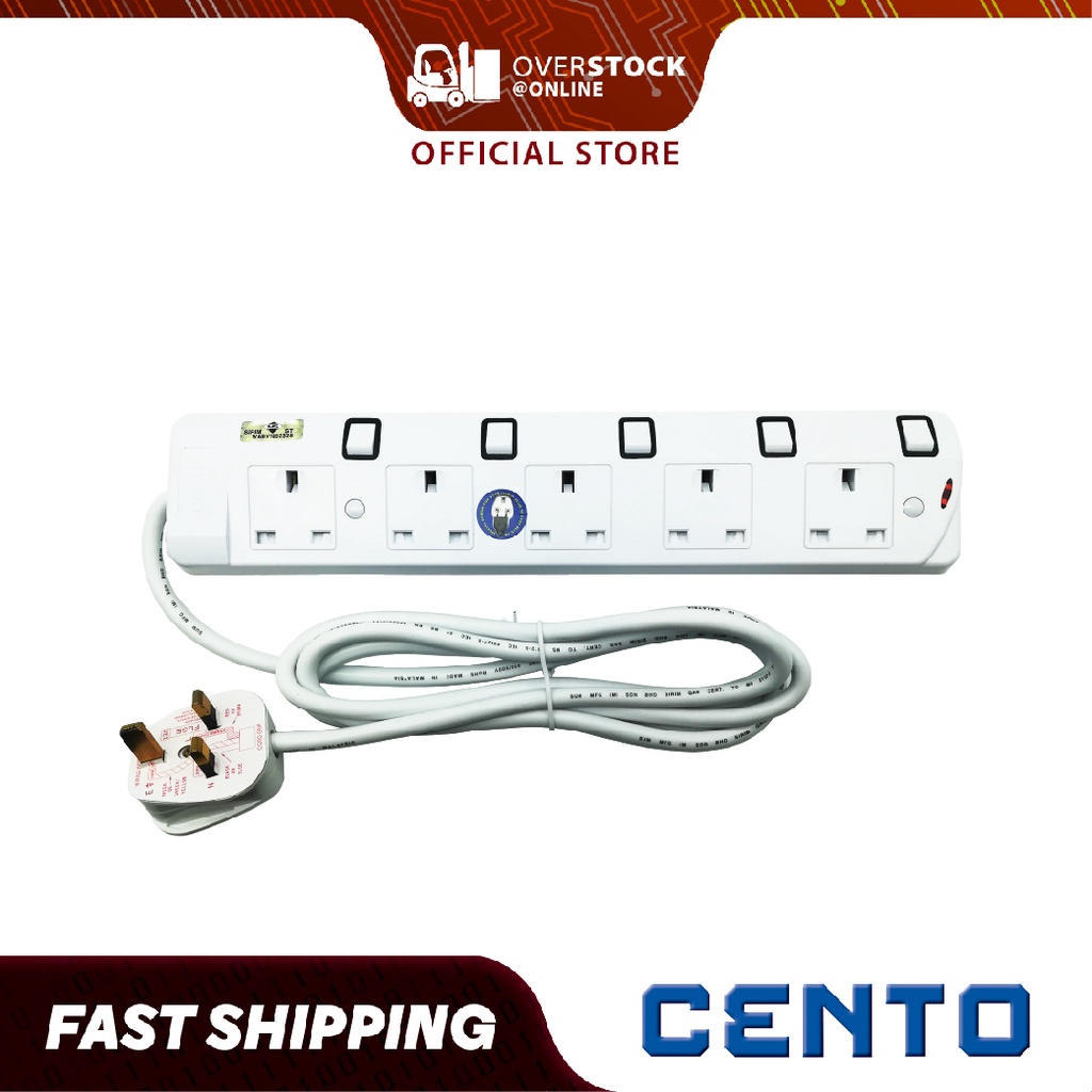 Cento Portable Socket CBL-583 CBL-584 CBL-585 with SIRIM Approved, 3 ...