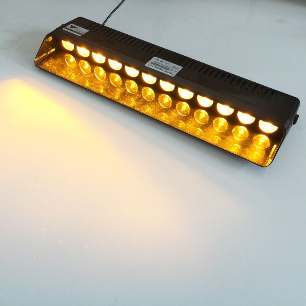 Car 12 LED Dashboard Emergency Warning Vehicle Strobe Flash Light Bar ...