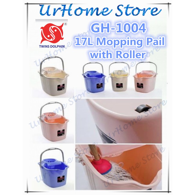 Plastic Mop Bucket With Wheel 17Liter | Mop Pail With Wheels | Mopping ...
