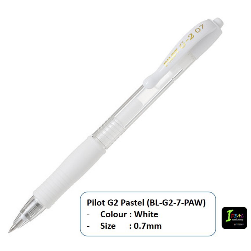 Pilot G2 Pastel Roller Ball Pen WHITE (BL-G2-7-PAW) 0.7mm | Shopee Malaysia