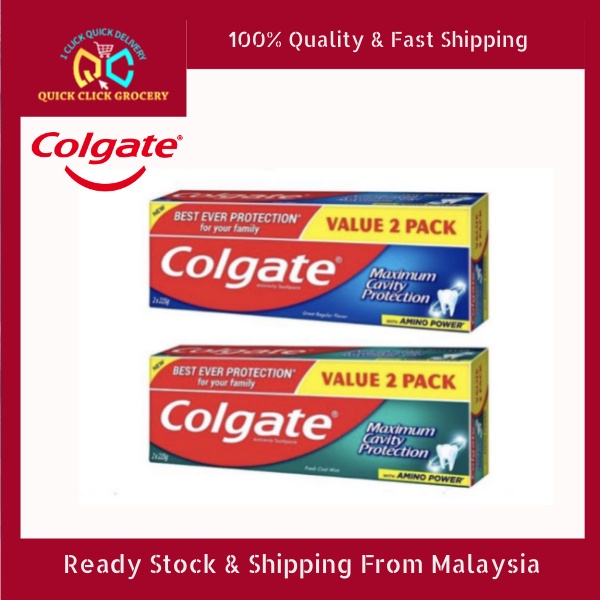 Colgate Red Twin Pack Toothpaste 225g x2 (Value Pack) | Shopee Malaysia
