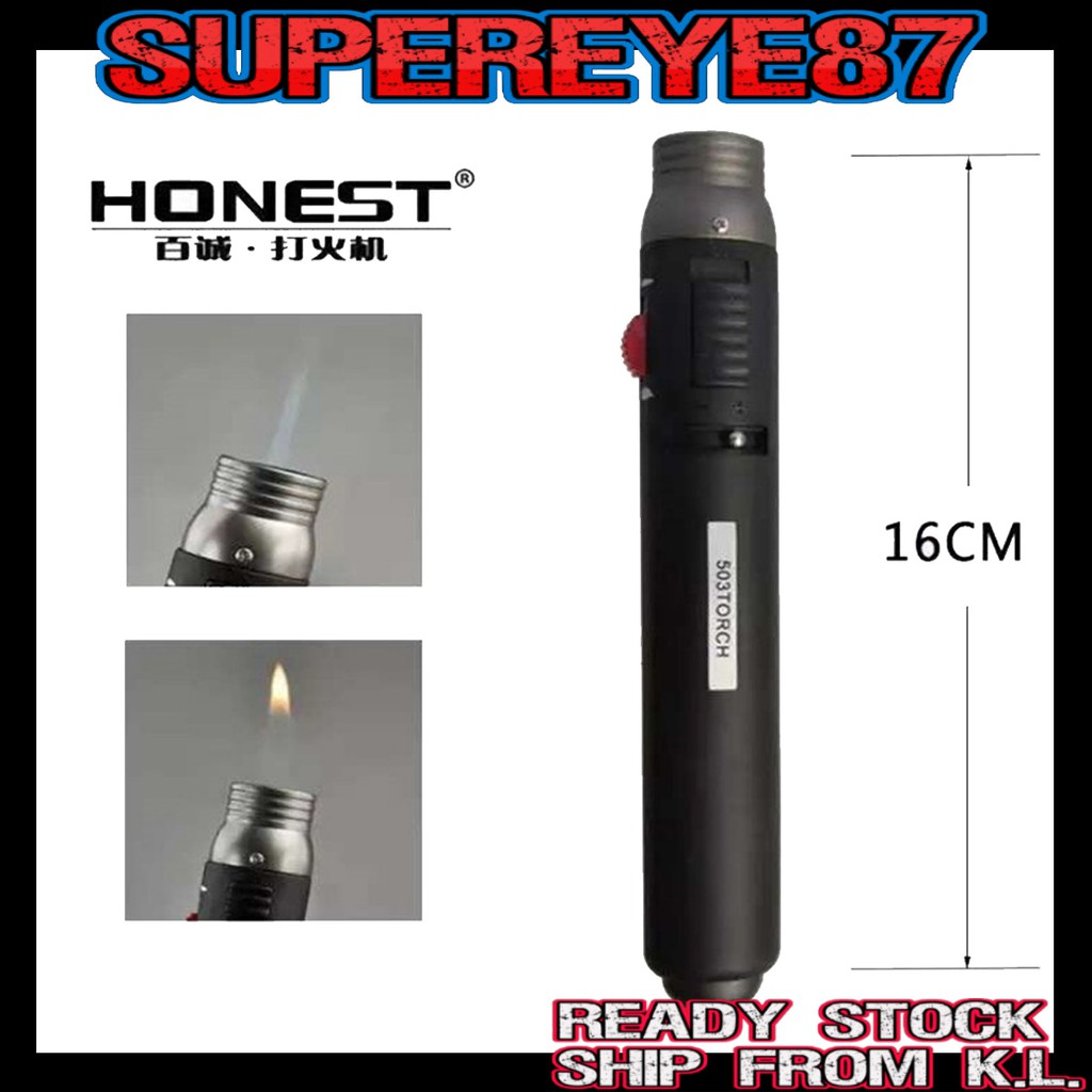 Honest 503 Jet Flame Torch 2 Fire Mode Pencil Torch Butane Gas Lighter ...