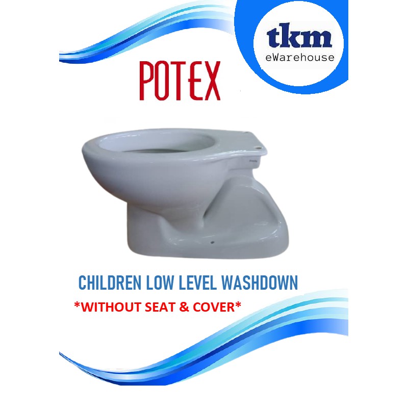 POTEX Saniton Ceramic Kids Kid Children Low Level Washdown WC Water Closet Pedestal White Colour ...