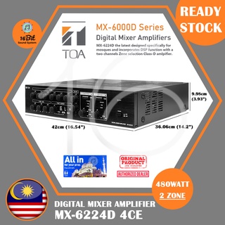 TOA MX-6224D 480W Mixer Power Amplifier with 2 Zone Selector (MX6224D) | Shopee Malaysia