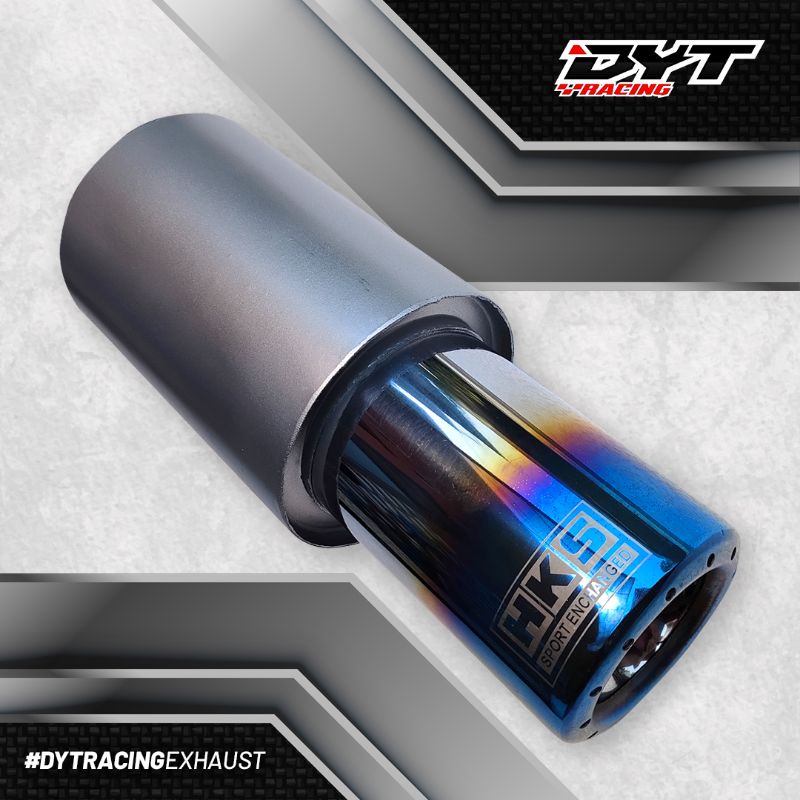 Hks GRONEL blue racing car exhaust, galvanized tube stainless tip, cool ...