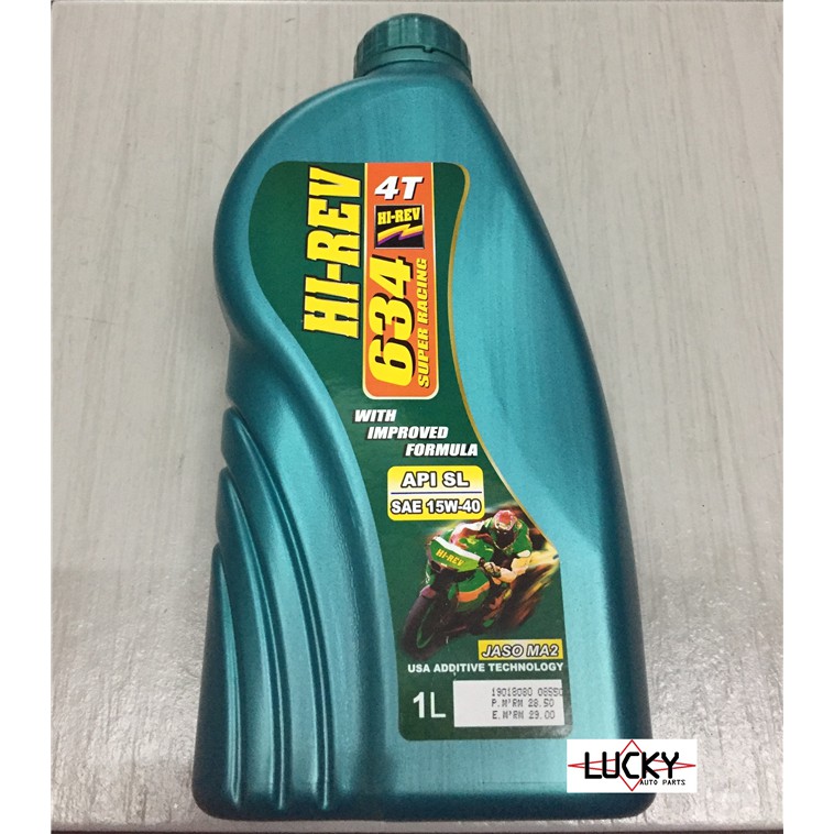 HI-REV 634 4T ENGINE OIL 15W-40 ( MINYAK HITAM ) MINYAK ENJIN 4T HIREV ...