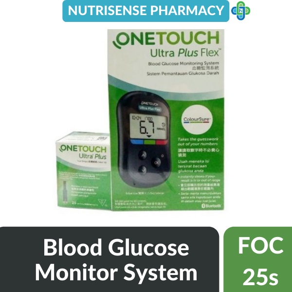 ONE TOUCH ULTRA PLUS FLEX BLOOD GLUCOSE STARTER KIT + ULTRA PLUS STRIP ...