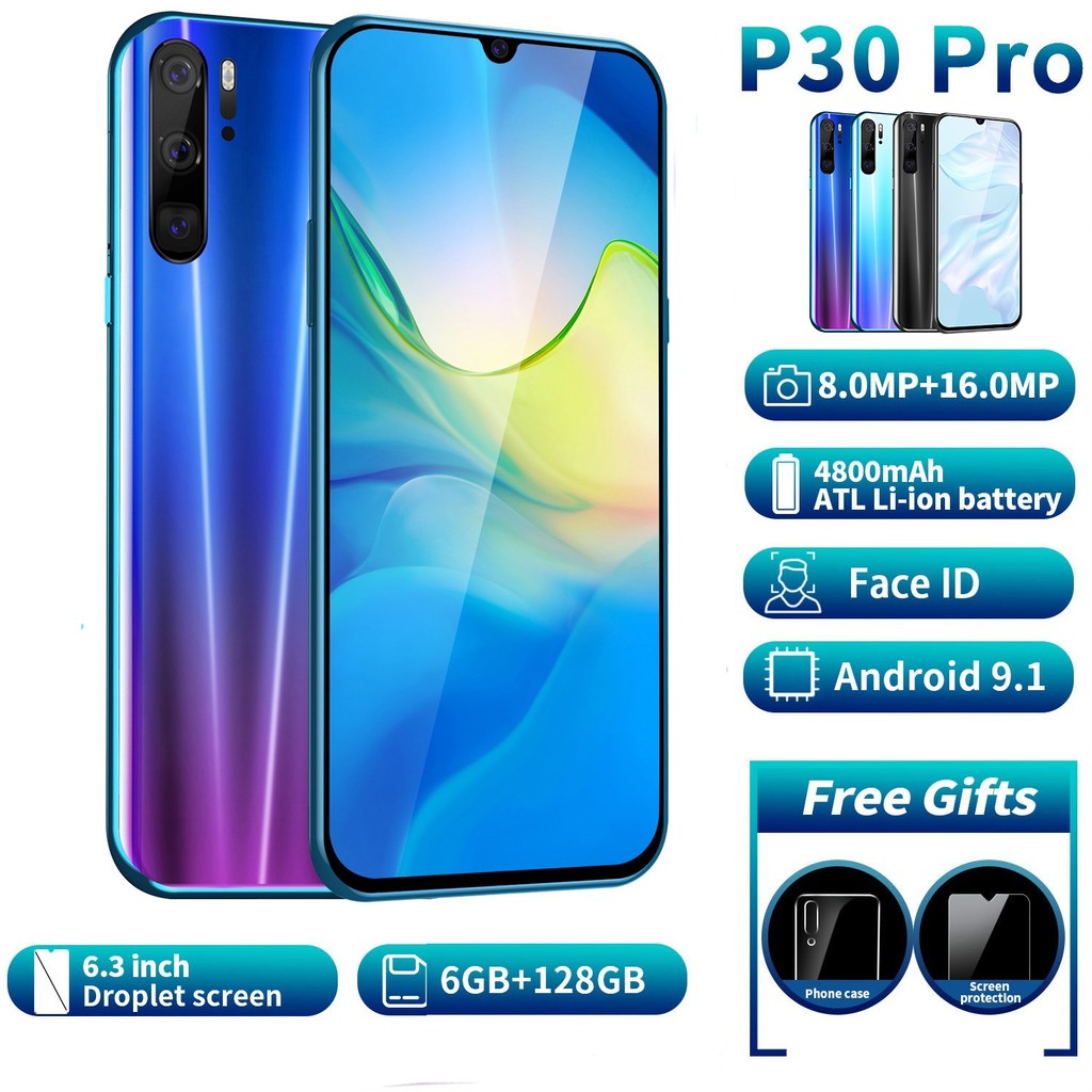 6G+128G Smart Phone 6.3 inch Android 9.1 MTK6797 10 Core Dual SIM Card ...