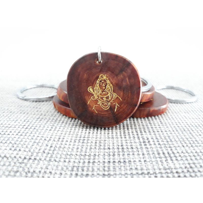 Raja Kayu Chip Keychain with Engraving Works Lord Shiva | Shopee Malaysia
