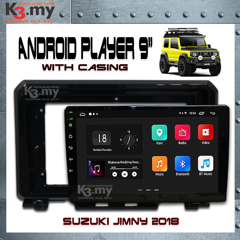 Suzuki Jimny 2018 9'' Android Player GPS Waze + Casing (Set) With ...