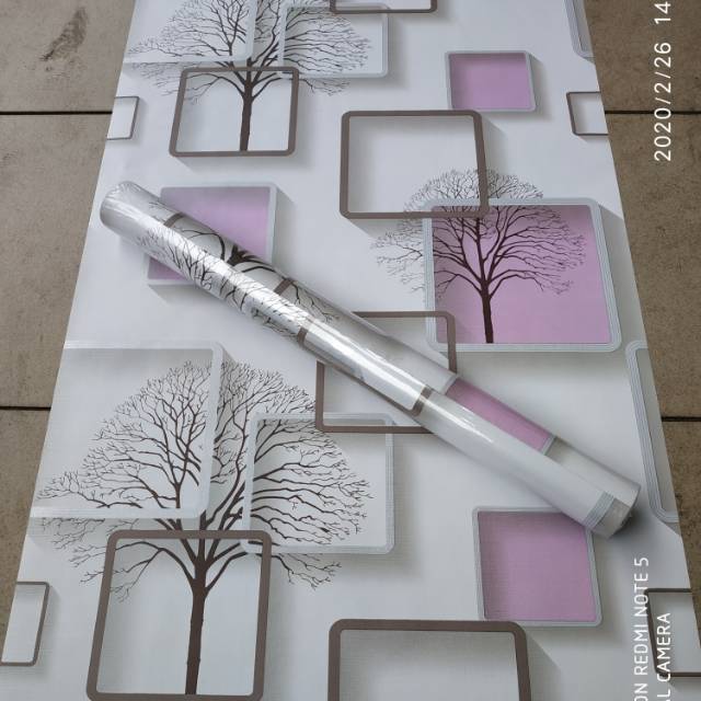 UNGU Purple 3D Checkered Wall Wallpaper | Shopee Malaysia