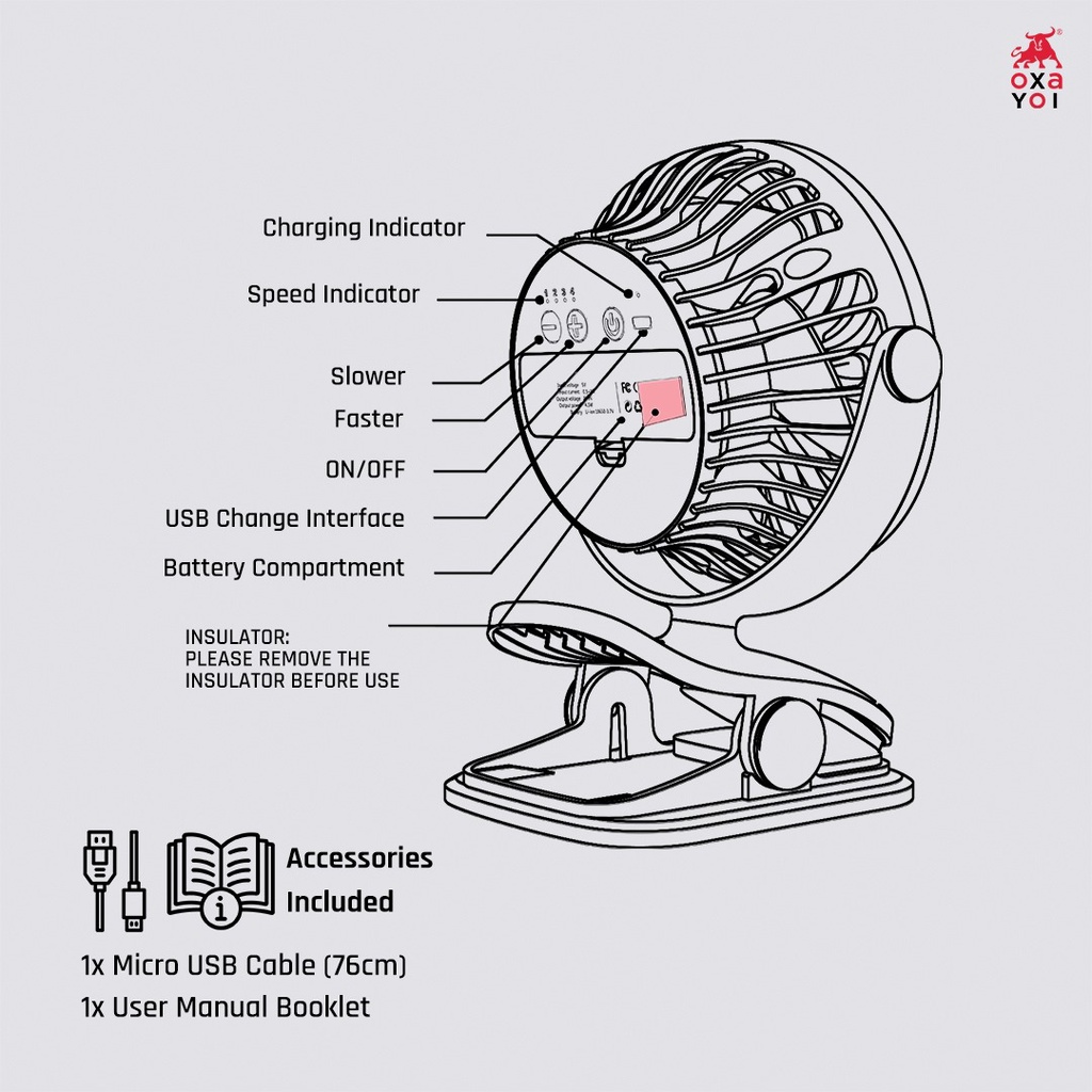 [READY STOCK]LEMOISTAR OXAYOI FA1 FA3 CLIP & DESK USB BABY STROLLER ...