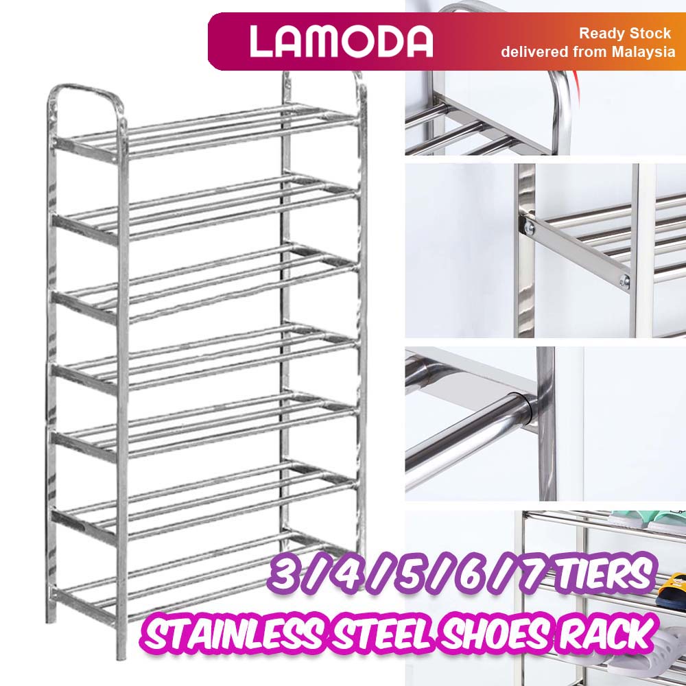 [3-7 TIER][Lamoda]SHOES RACK Stainless Steel Multi Tier Rack Flower ...