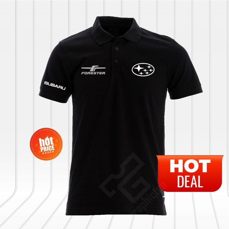 Polo Cotton 220GSM T-Shirt Tee Unisex New Subaru Forester Logo Short ...