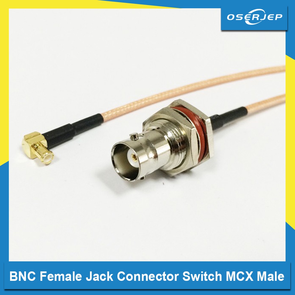 New BNC Female Jack Connector Switch MCX Male Plug Right Angle ...