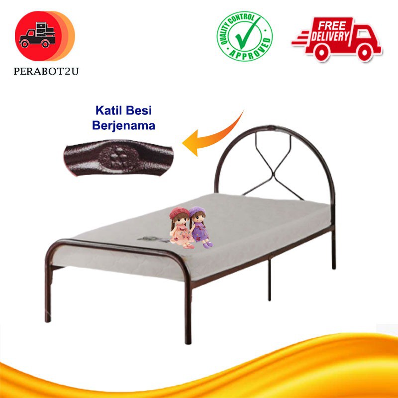 P2U 3V Katil Single Besi / Bingkai Katil / Single Bed Frame / Metal ...