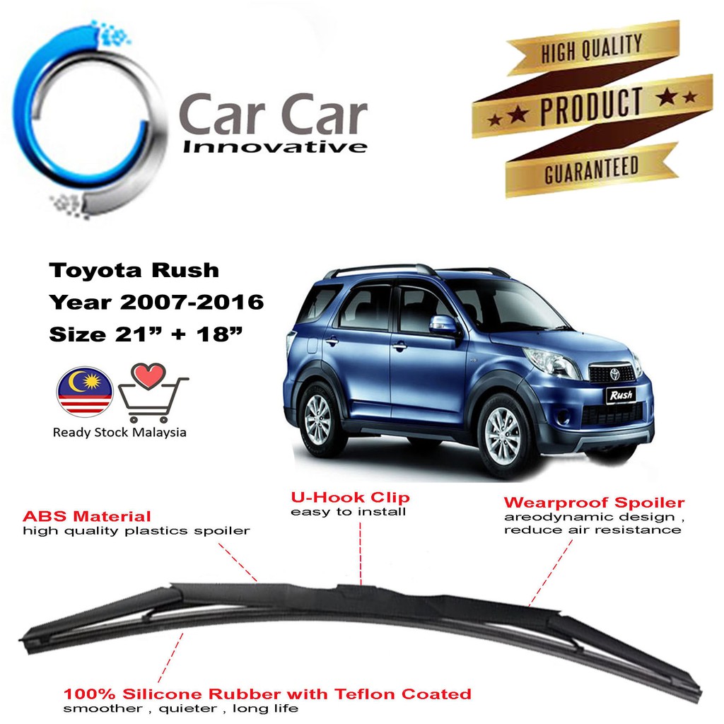 Toyota Rush Wiper 2007-2016 Car Wiper Blades ,Silicone Wiper Blade, Car ...