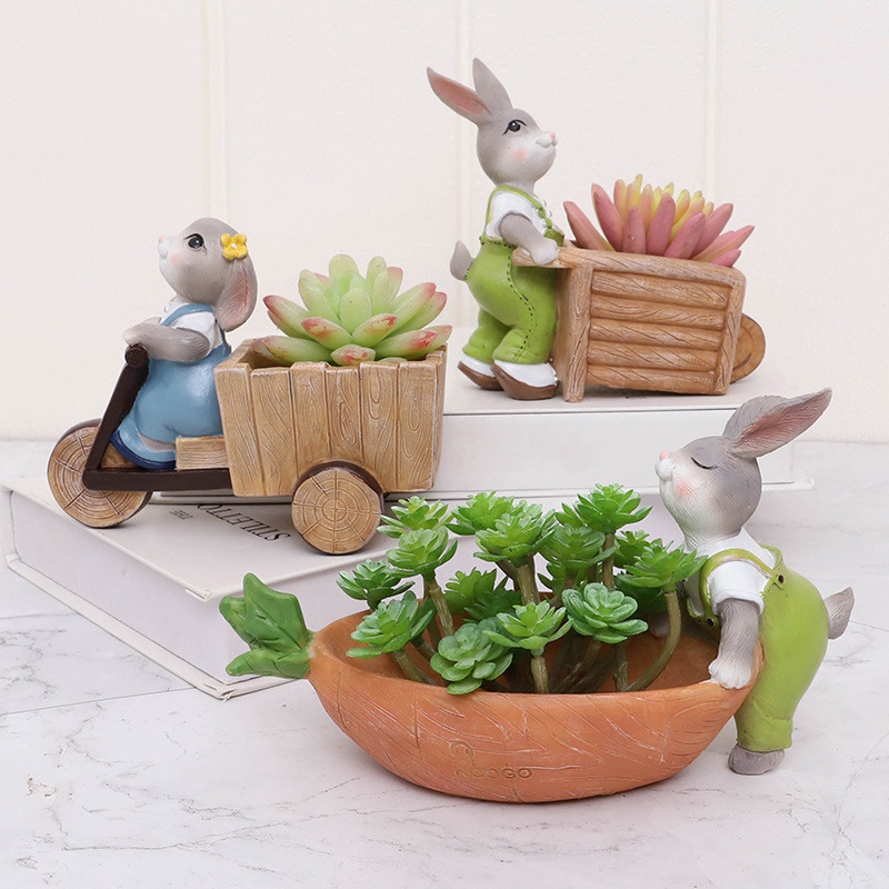 [Minimalist Home Furnishing] Fresh Rabbit Garden Autumn Collection Pot ...