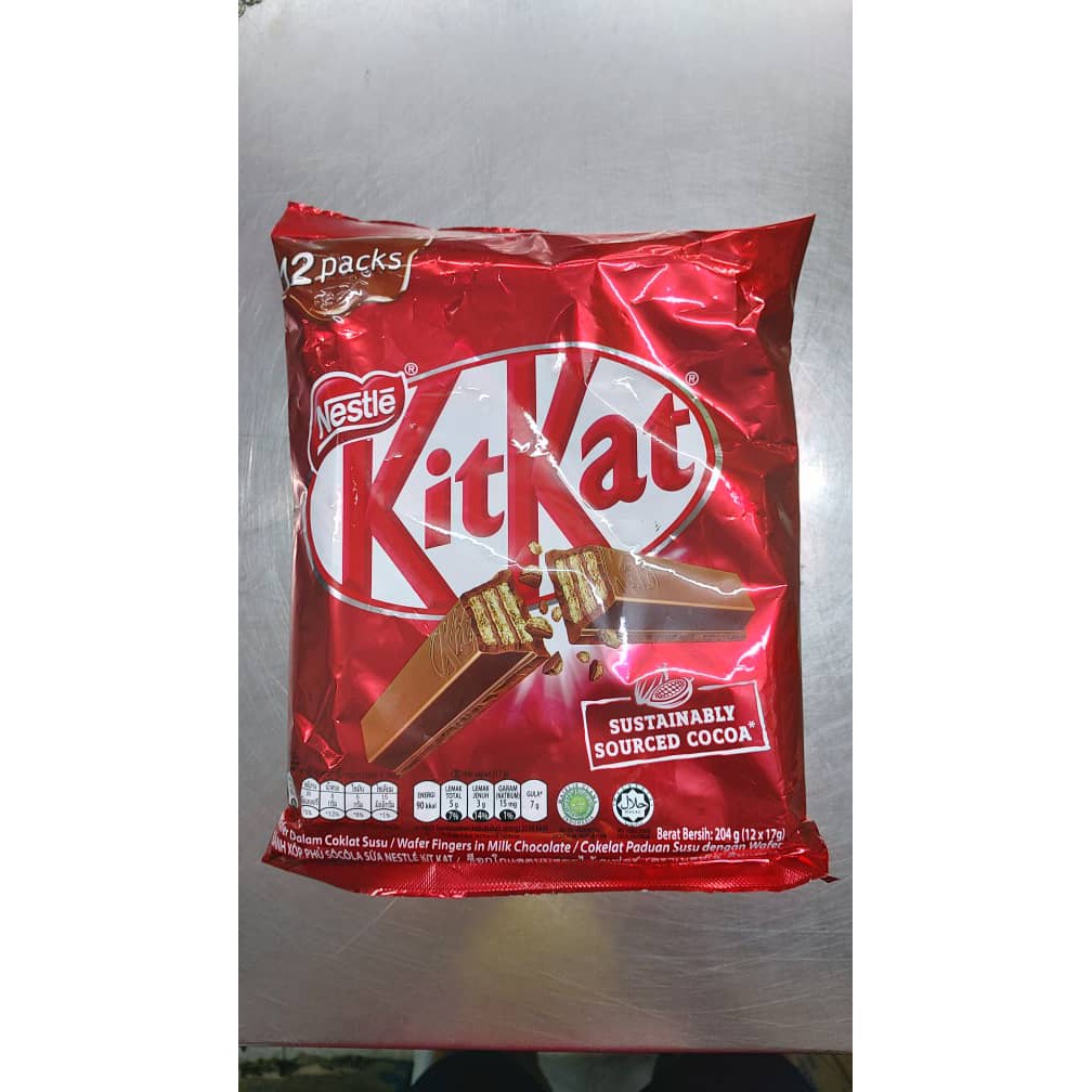 Nestle KitKat Wafer Fingers in Milk Chocolate 204g (12X17g) | Shopee ...