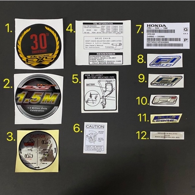 1.5MILLION / 30TH ANNIVERSARY / PGM-FI STICKER TIMBUL 3D EFFECT EPOXY ...