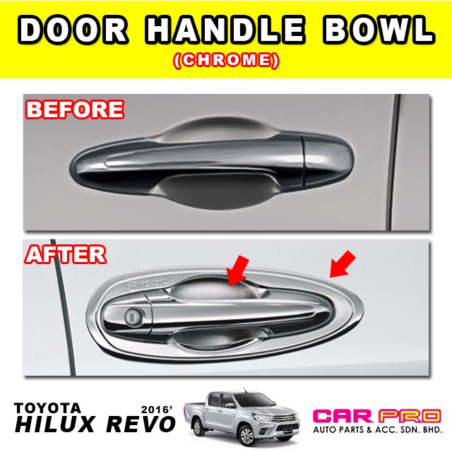 Toyota Hilux Revo 2016 - 2022 Door Handle Bowl (Chrome) | Shopee Malaysia