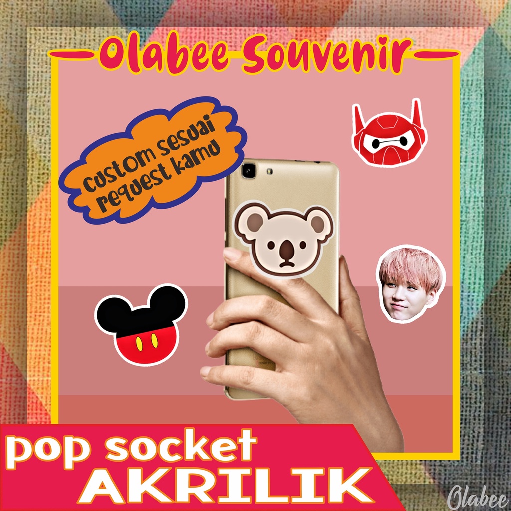 Most Style ^_^!! Pop socket custom Acrylic | Shopee Malaysia