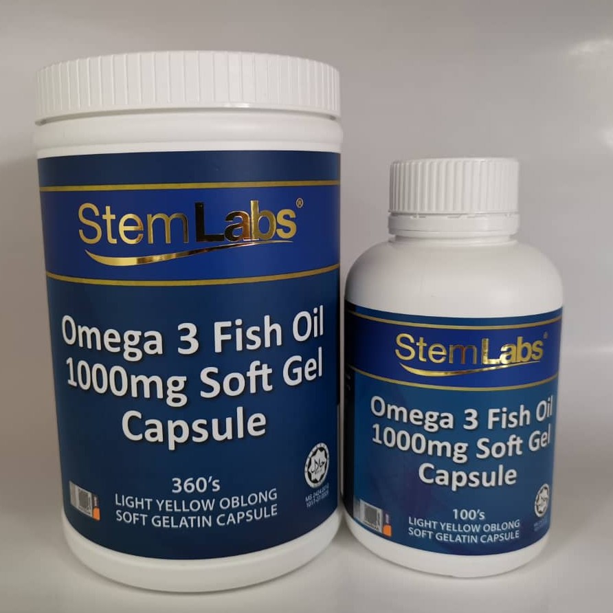 Stemlabs Omega 3 Fish Oil 1000mg Soft Gel Capsule 360's/ 200's/ 100's/ 2x30's | Shopee Malaysia