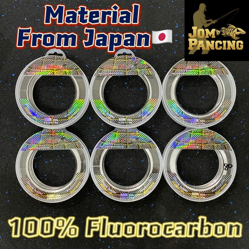 【Jom Pancing】Spider King 💯%Fluorocarbon Fishing Leader,Perambut Pancing ...