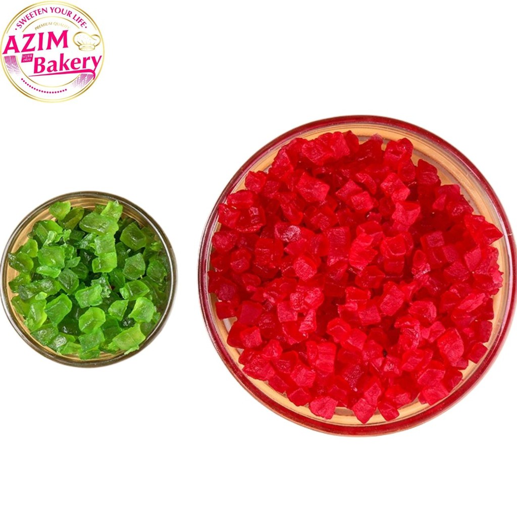 Chelory Cherry Hijau Merah | Red Green Chelory 100g | Green Red Diced ...