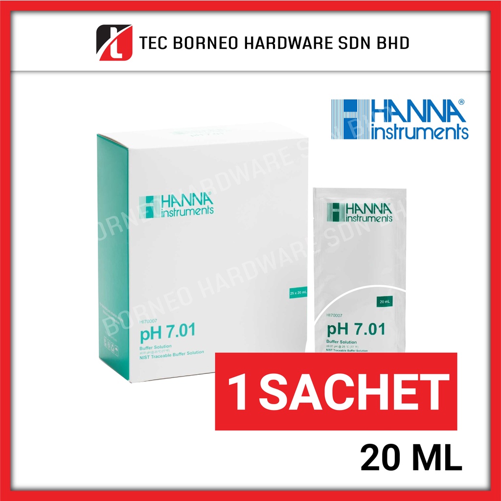 TEC Hanna Instruments EC Meter pH 7.01 HI70007P Calibration Buffer ...