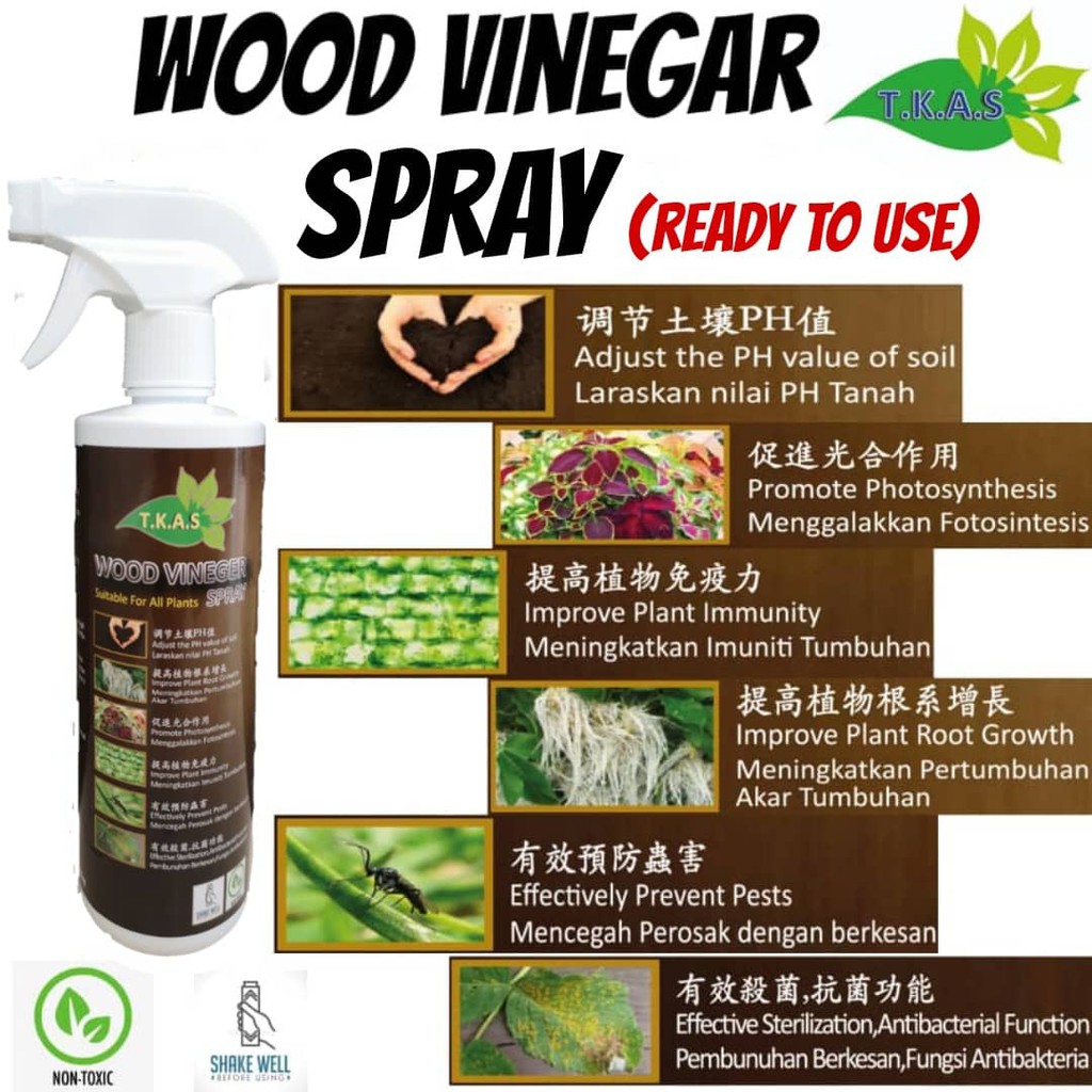 Organic Wood Vinegar, Anti pests, Plant pests control, Insects repellent, Cuka Kayu, Vitamin for ...