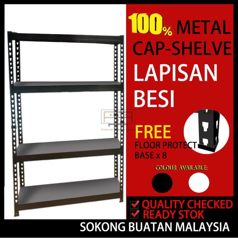 Rak Simpanan ☁️(Lapisan Besi) / Metal Shelves Rack / Boltless Rack ...