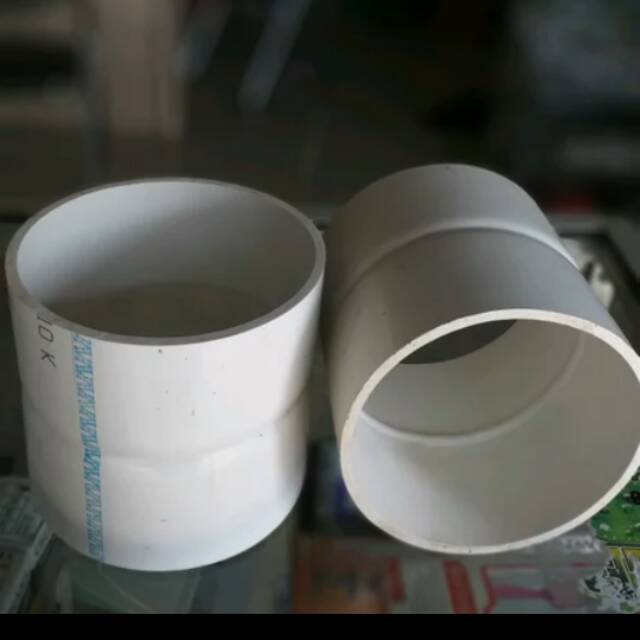 PUTIH 4" white pvc connection Socket, pipe connector Socket. | Shopee ...