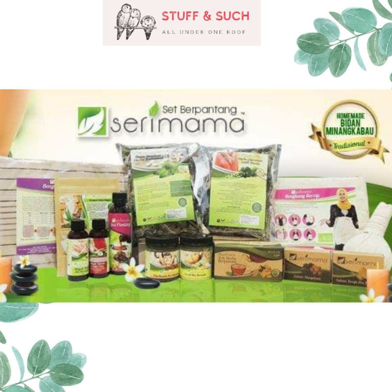 SERIMAMA Set Pantang - Rempah Tangas, Mandian Herba, Minyak Selusuh VCO ...