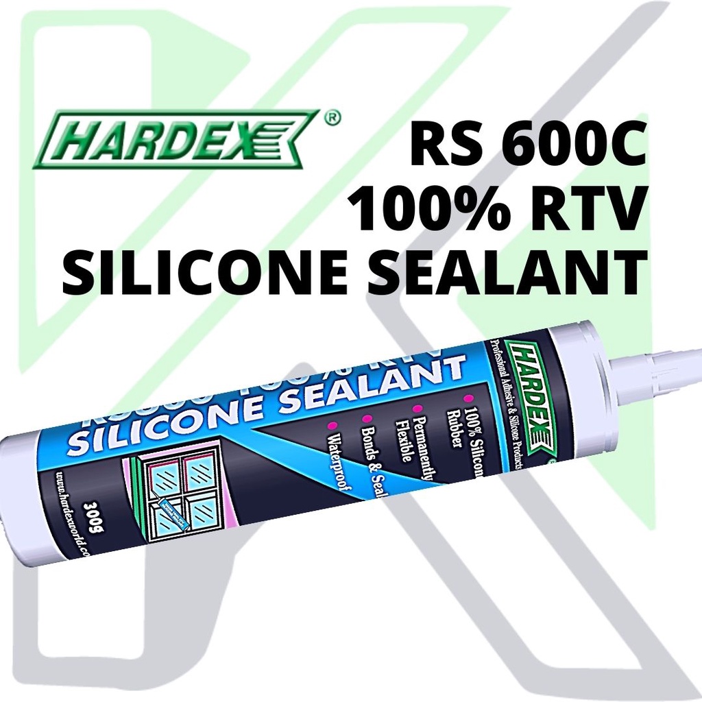 【HARDEX】100% RTV Silicone Sealant RS600C 🧪 CLEAR [Getah Silikon 玻璃胶 ...