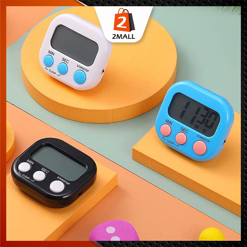 2MALL LCD Digital Kitchen Timer Cooking Baking Oven Timer Loud Alarm ...
