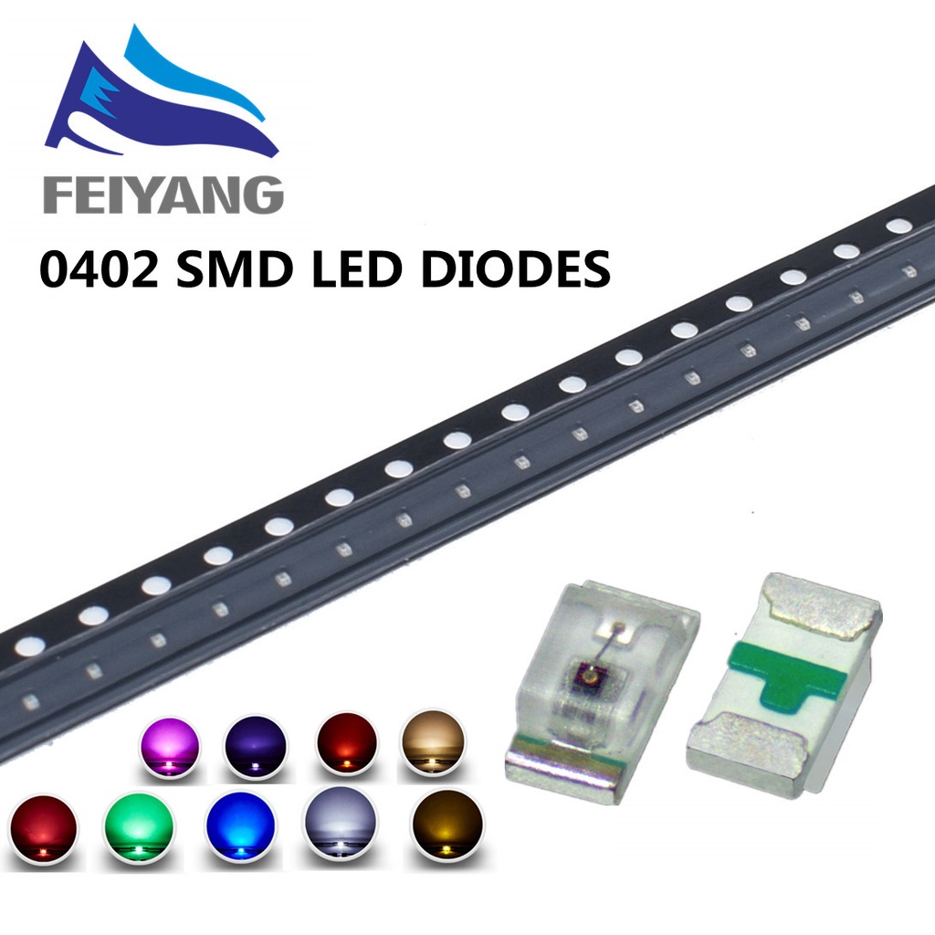 100pcs 0402 SMD LED Emitting Diode Lamp Chip Light Beads Warm White Red ...