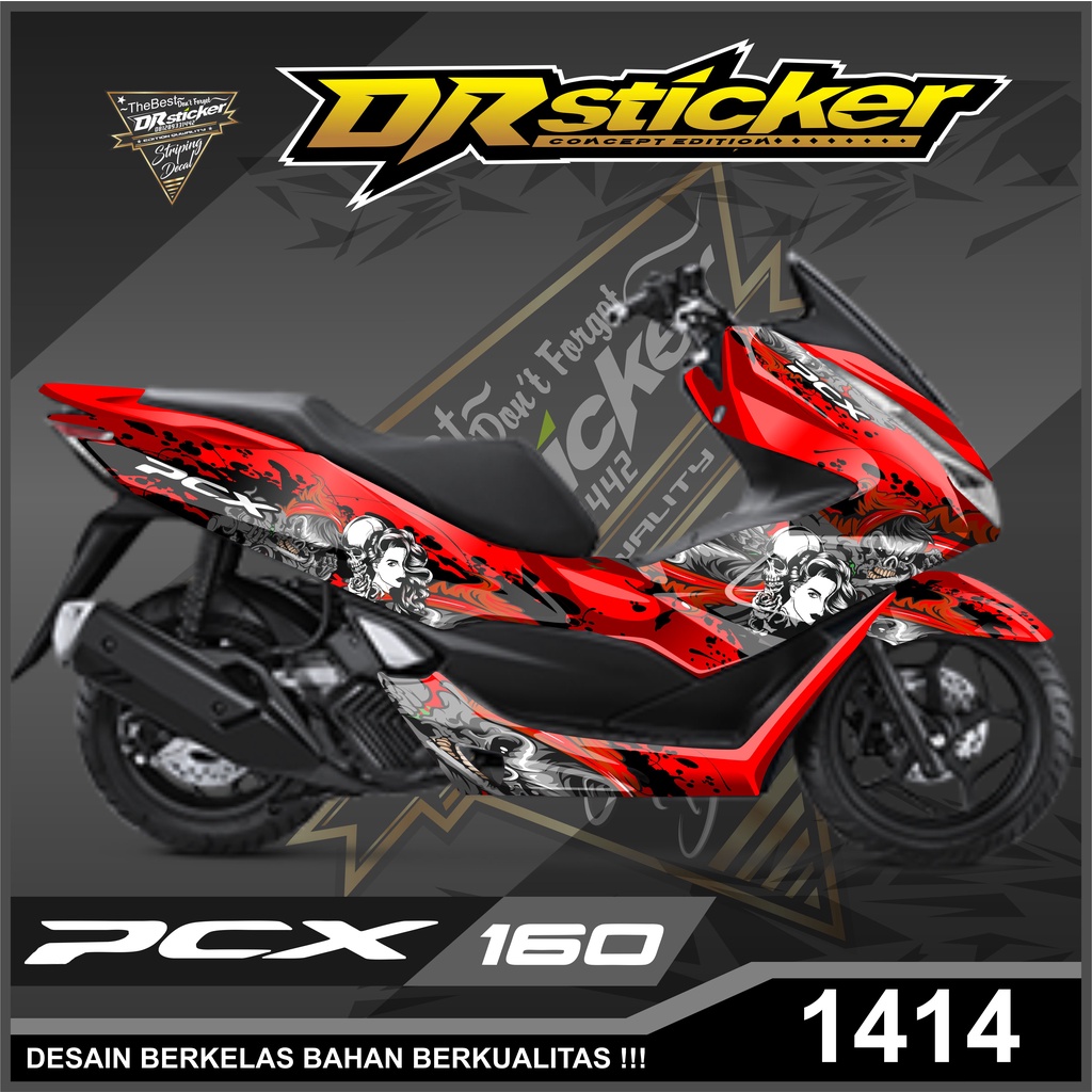 Dekal sticker Pcx160 full body sticker Decal Custom PCX Design Kabuki ...