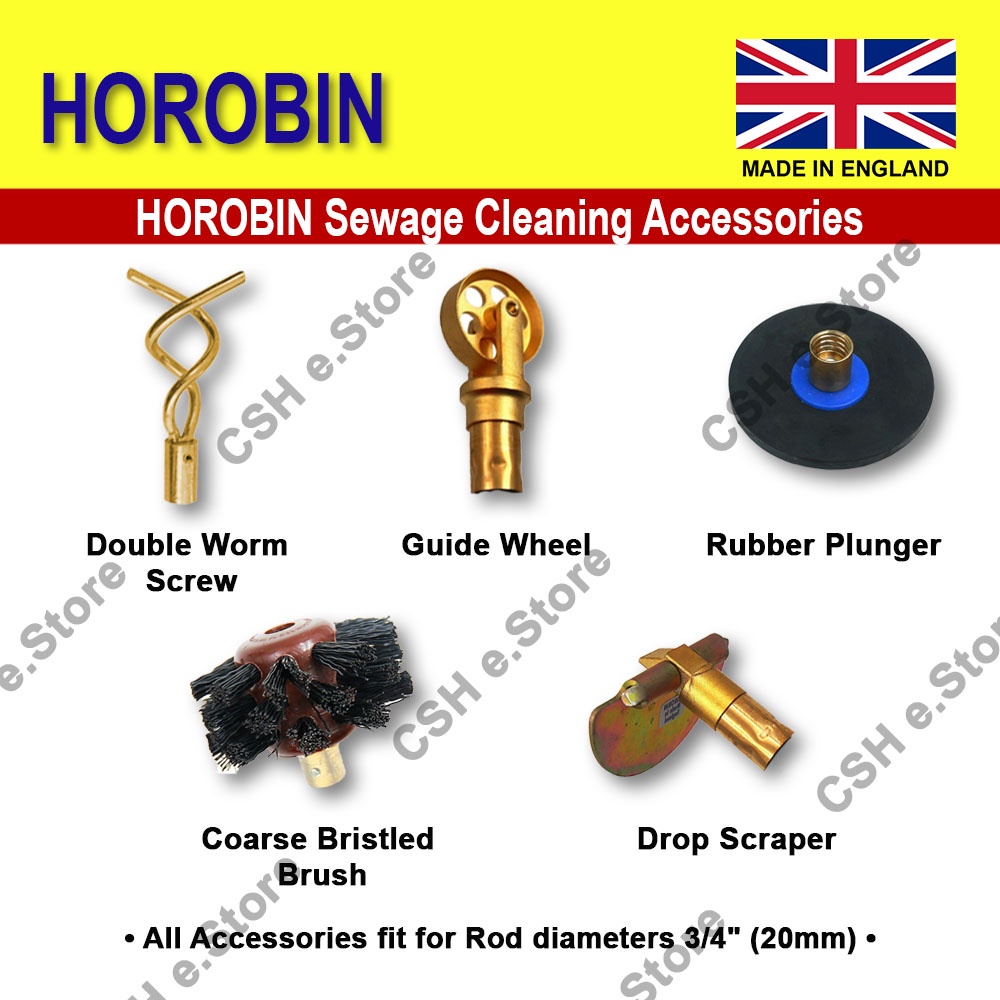 HOROBIN Polypropylene Rod's Accessories Double Worm Screw Rubber ...