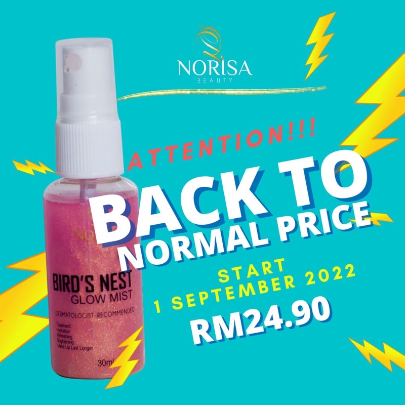 HOT ITEM NORISA GLOWMIST / FACE MIST/ SETTING SPRAY WITH BIRDNEST VIRAL ...