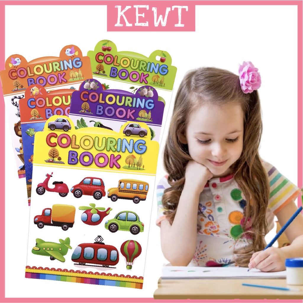 Kewt Colouring Book Coloring Book Kids Education Painting Buku Warna ...