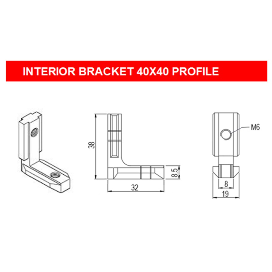 Interior Bracket/ Inner L bracket/ Inner Connector L/ Interior Corner ...