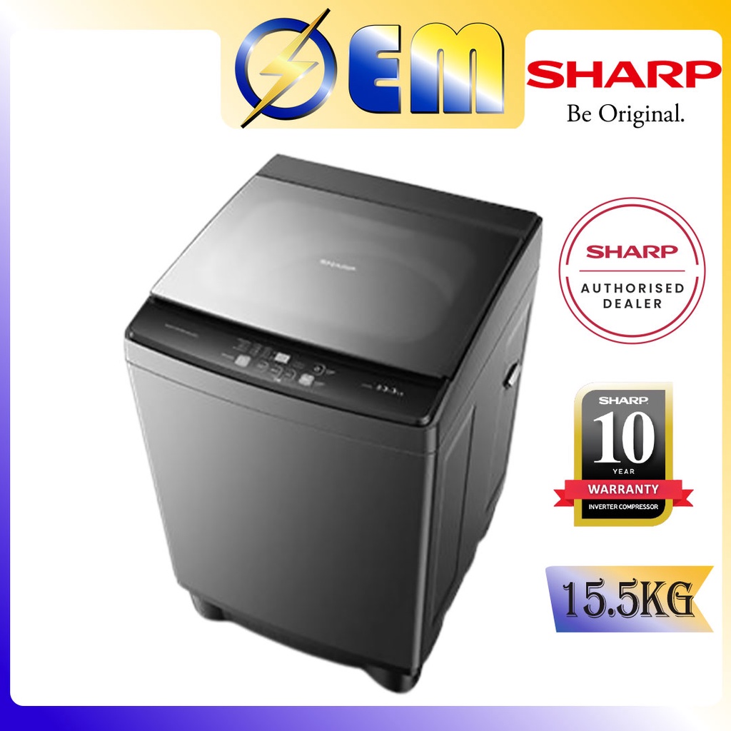 7KG/8KG/9KG/10KG/12KG/15KG | SHARP Fully Auto Washing Machine Mesin Basuh | Top Load Soak Wash ...