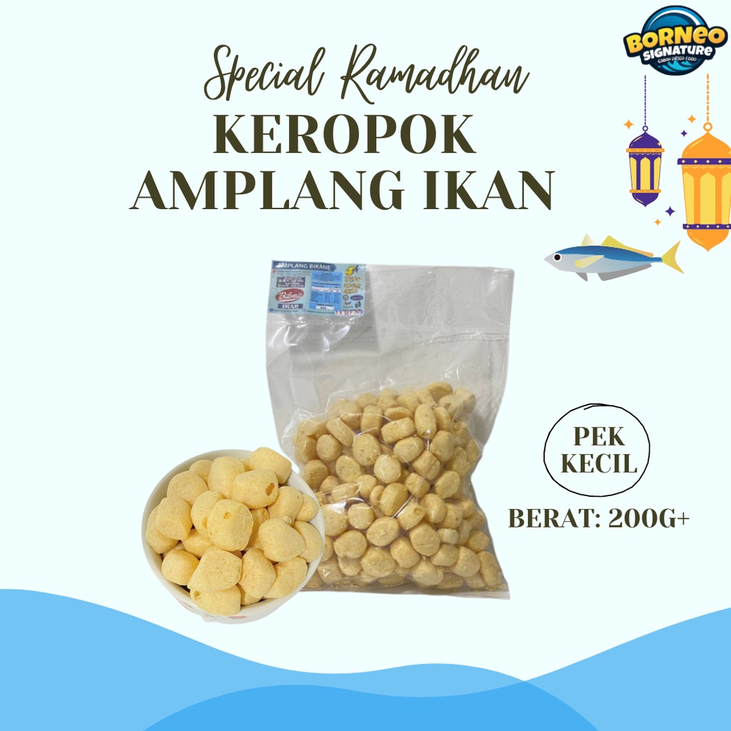 [SABAHAN SNACK] Keropok Amplang Sotong, Ikan dan Udang | Shopee Malaysia