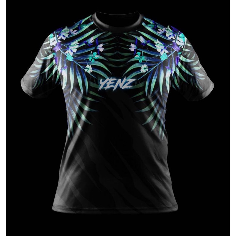 🔥READY STOCK 🔥[NEW 2021] TSHIRT YENZ BLACK TURQUOISE SHORT SLEEVE | Shopee Malaysia