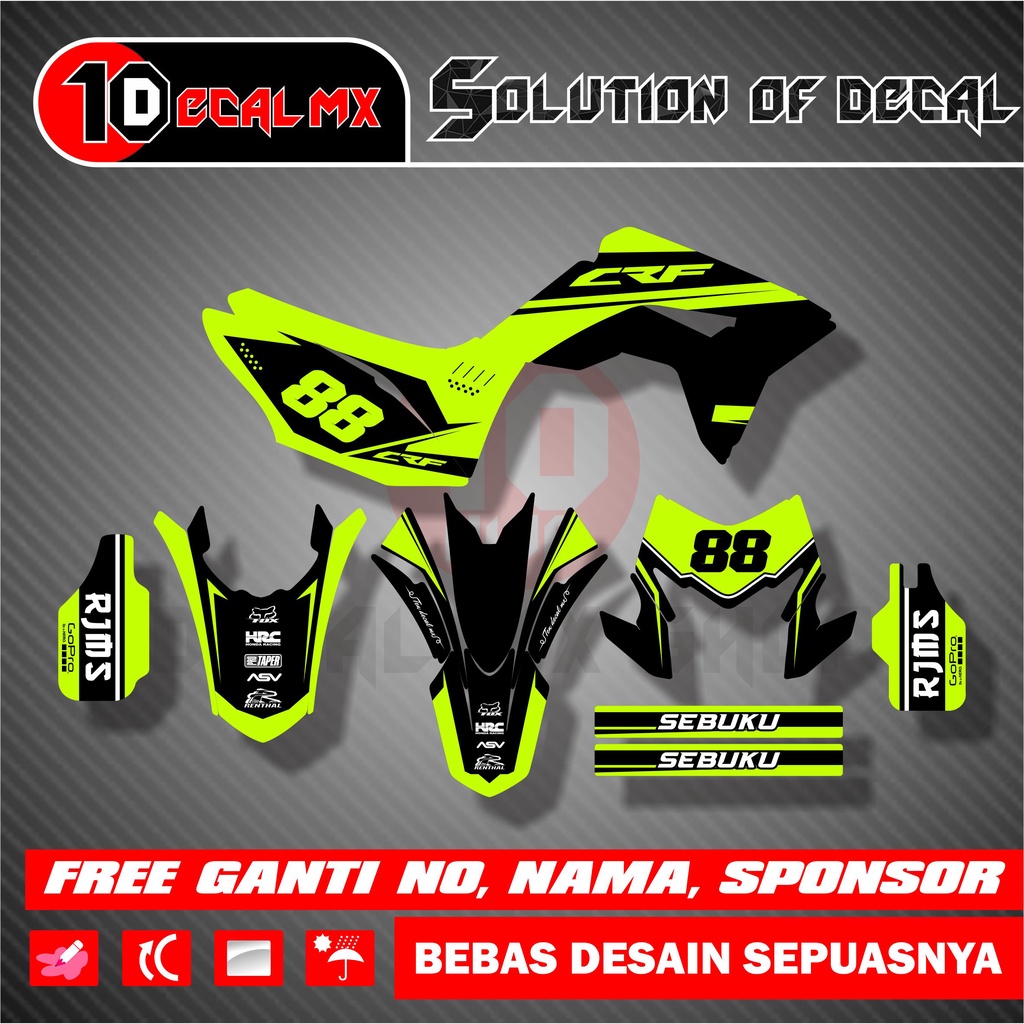 HIJAU STABILO Decal CRF 150L Green Highlighter Full Body Decal Sticker ...