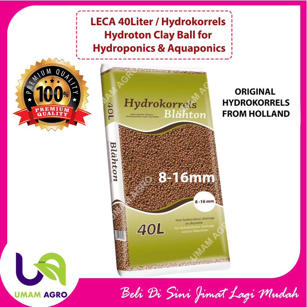 LECA 40 Liter / Hydrokorrels Hydroton 荷兰陶粒 Clay Ball for Hydroponics ...