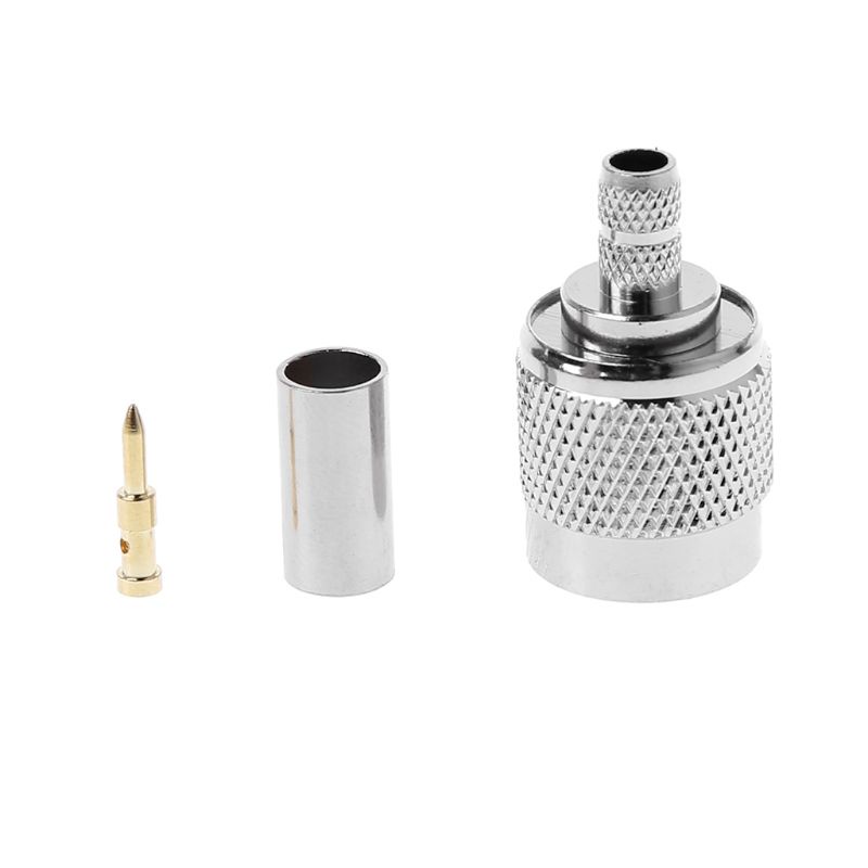TAK TNC Male Plug RF Coax Connector Crimp Nickelplated For Cable RG58 ...