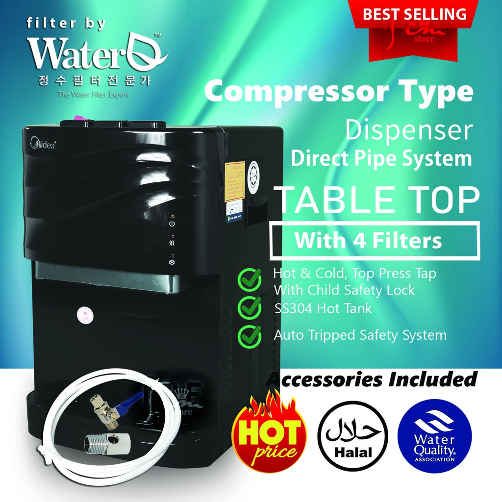 Midea Mild Alkaline Water Dispenser Hot Normal Cold Model: 1631 With ...