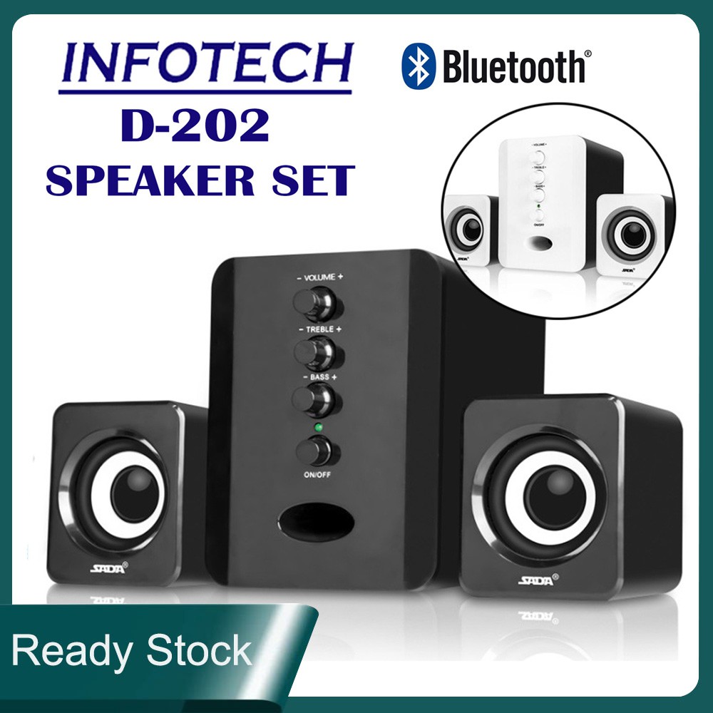 SADA D-202 USB Wireless Bluetooth Speaker Bass Stereo Mini Music Player ...